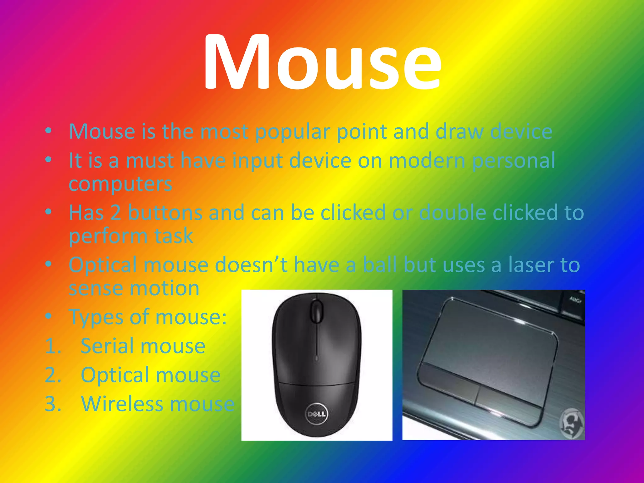 A presentation on input devices | PPTX