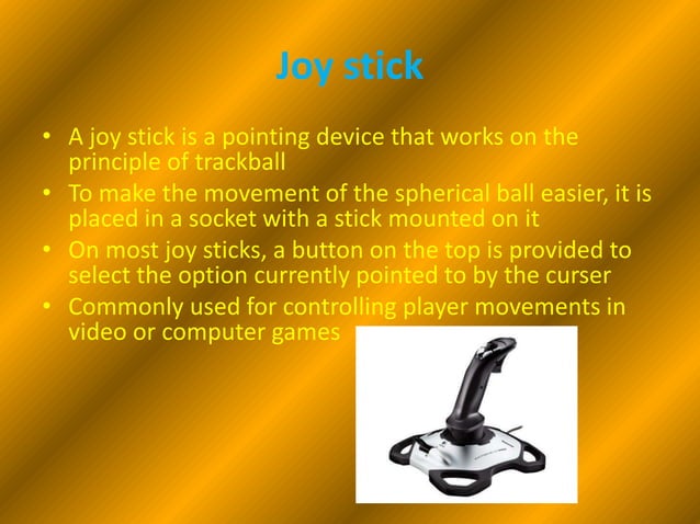 A presentation on input devices | PPT