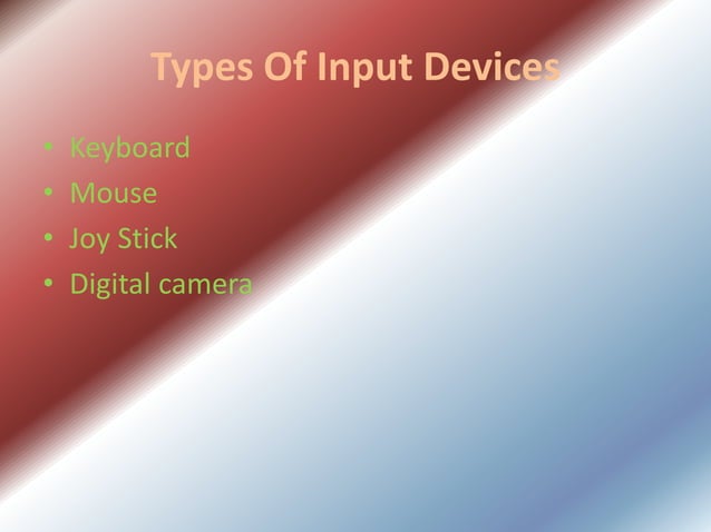 A presentation on input devices | PPT