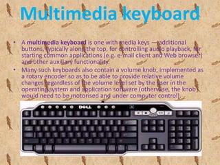 A presentation on input devices | PPTX