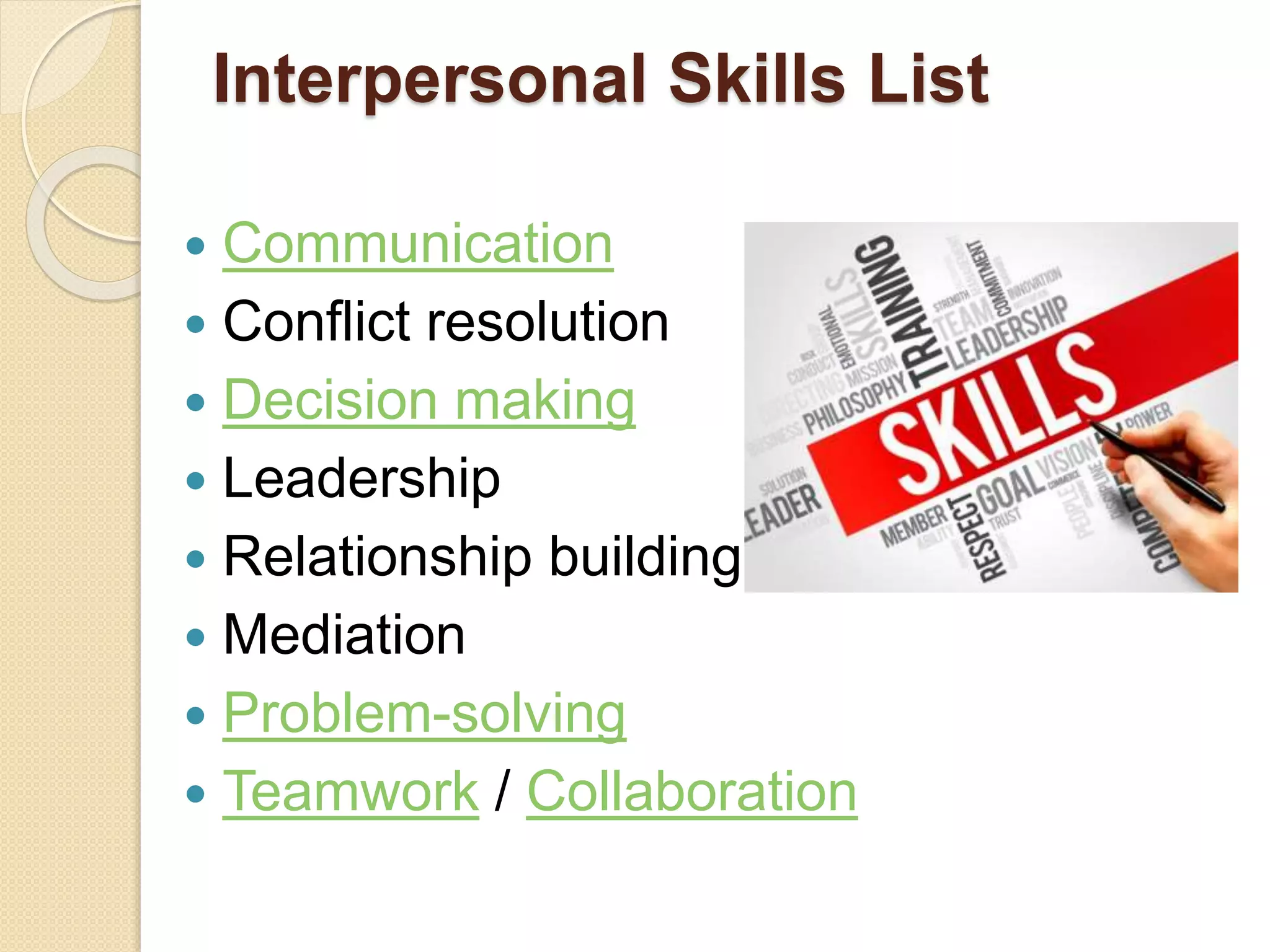 A presentation on interpersonal skills | PPTX