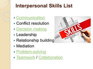 A presentation on interpersonal skills | PPTX