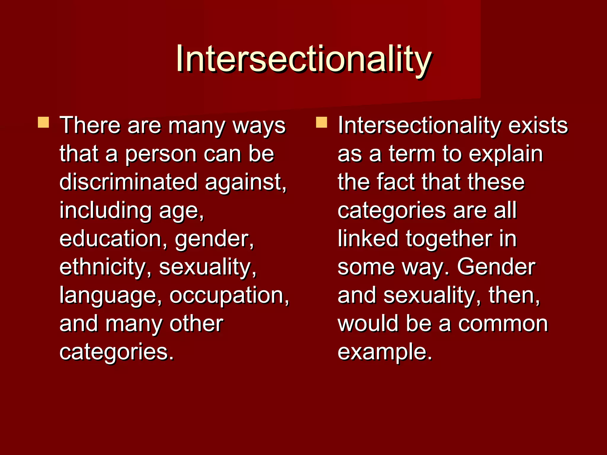 A Presentation on Intersectionality | PPT