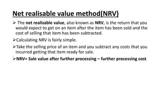 A presentation on joint product and by product costing | PPTX