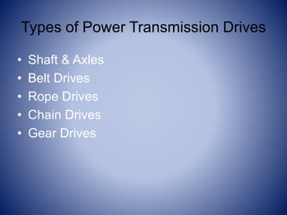 A PRESENTATION ON MECHANICAL POWER TRANSMISSION DRIVES.pptx