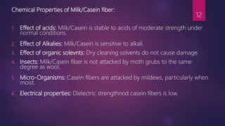 A presentation on milk or casein fiber. | PPTX