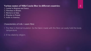A presentation on milk or casein fiber. | PPT