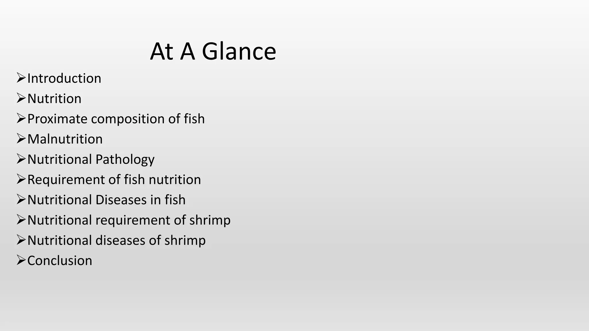 A presentation on nutritional pathology of fish & shriamp; | PPTX