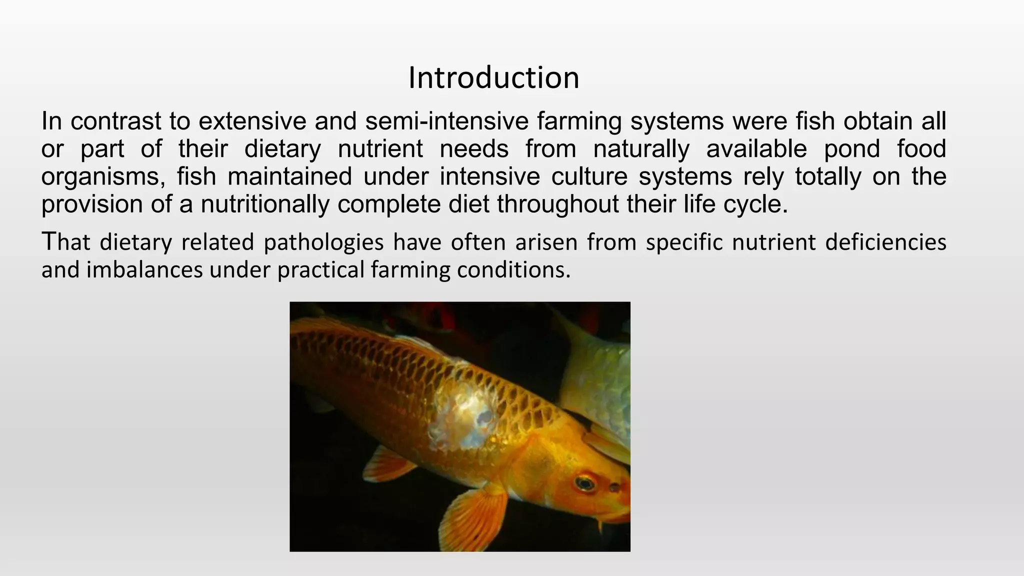 A presentation on nutritional pathology of fish & shriamp; | PPTX