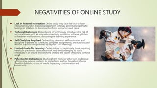 A PRESENTATION ON ONLINE EDUCATION (E- LEARNING) | PPT