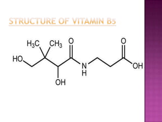 Vitamin B5 Structure