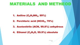 polyaniline nanofiber based pH sensors | PPTX