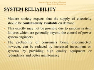 A presentation on power system reliability | PPTX