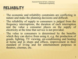 A presentation on power system reliability | PPTX