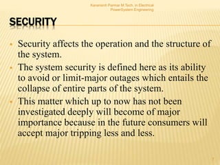 A presentation on power system reliability | PPTX