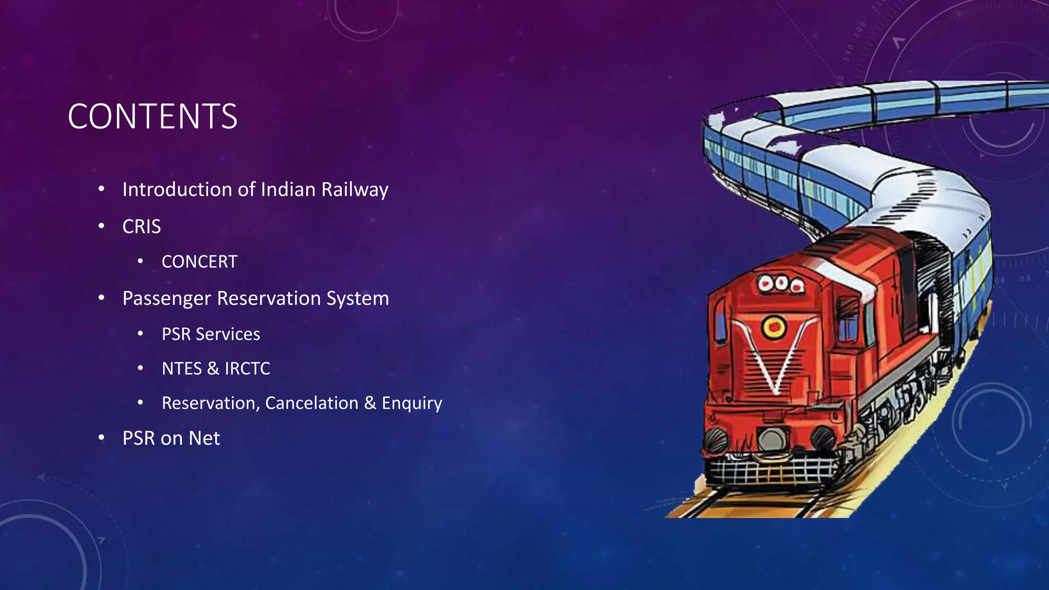 A Presentation on Railway Passenger Reservation System (PRS) by Sourabh ...