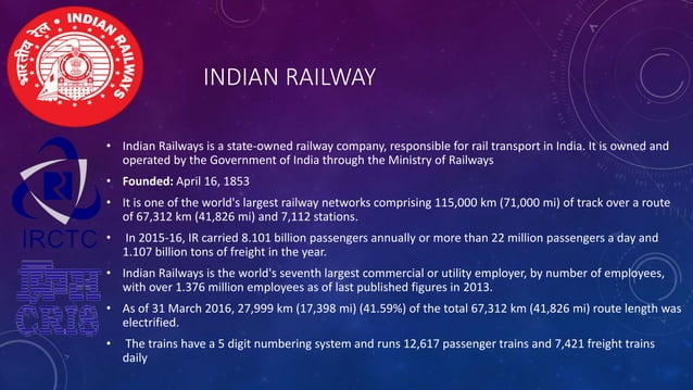 A Presentation on Railway Passenger Reservation System (PRS) by Sourabh ...