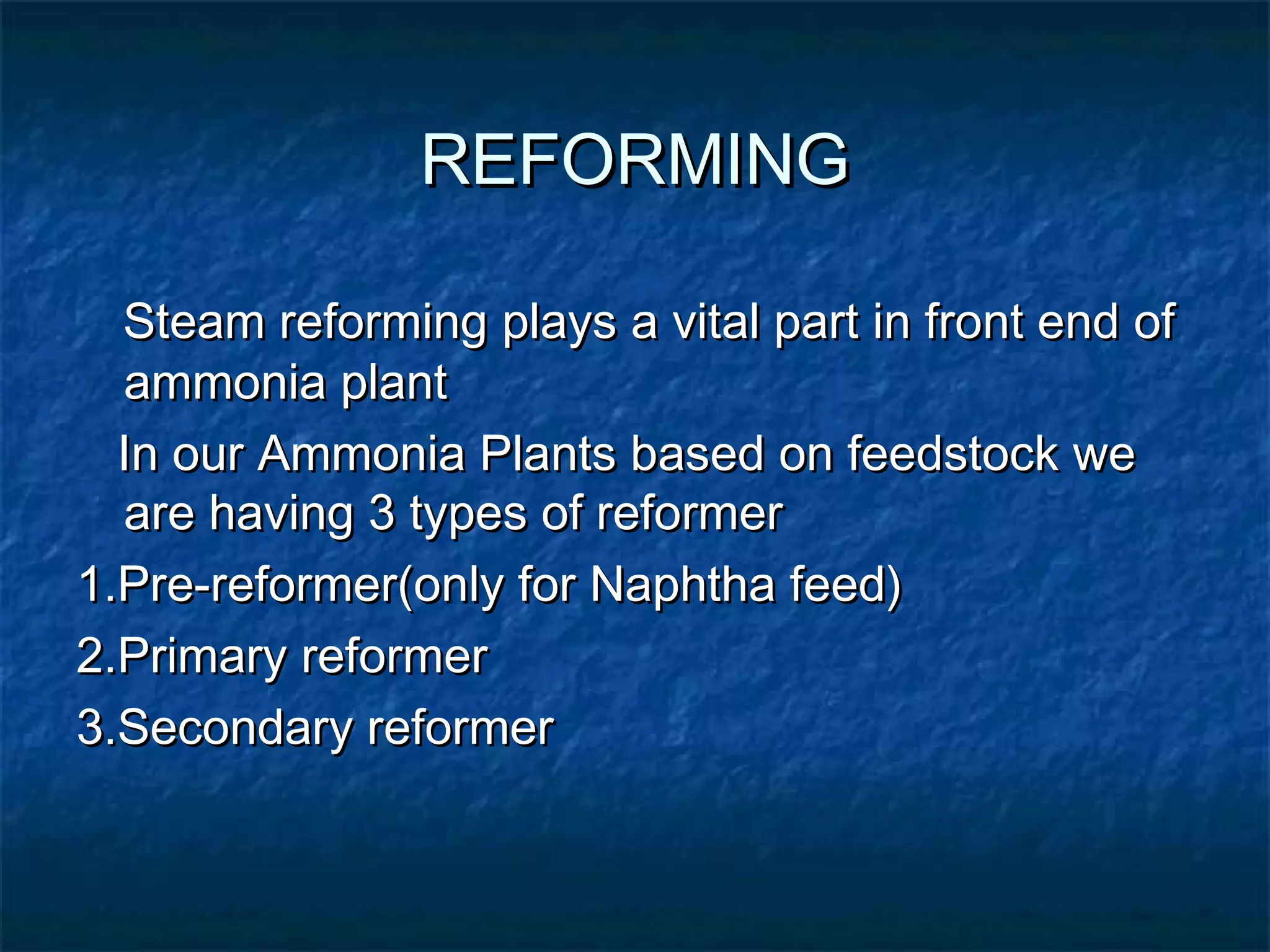 A presentation on reformer new | PPT