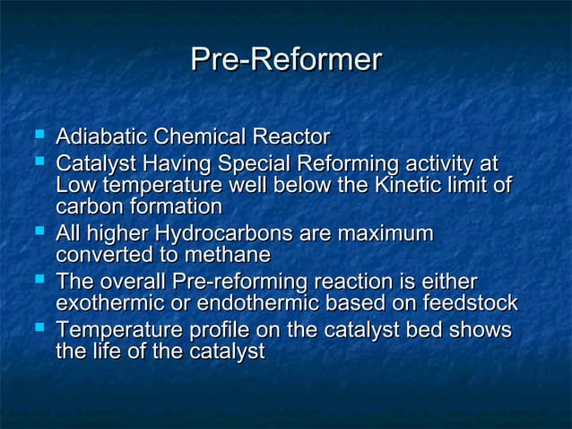 A presentation on reformer new | PPT | Chemistry | Science