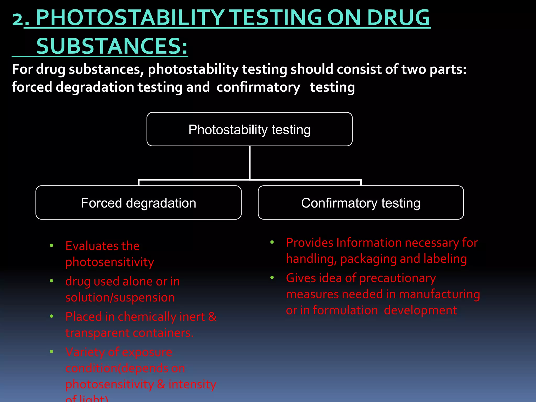 A presentation on regulatory guidelines for photostability testing | PPTX