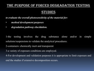 A presentation on regulatory guidelines for photostability testing | PPTX