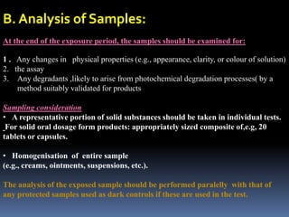 A presentation on regulatory guidelines for photostability testing | PPTX