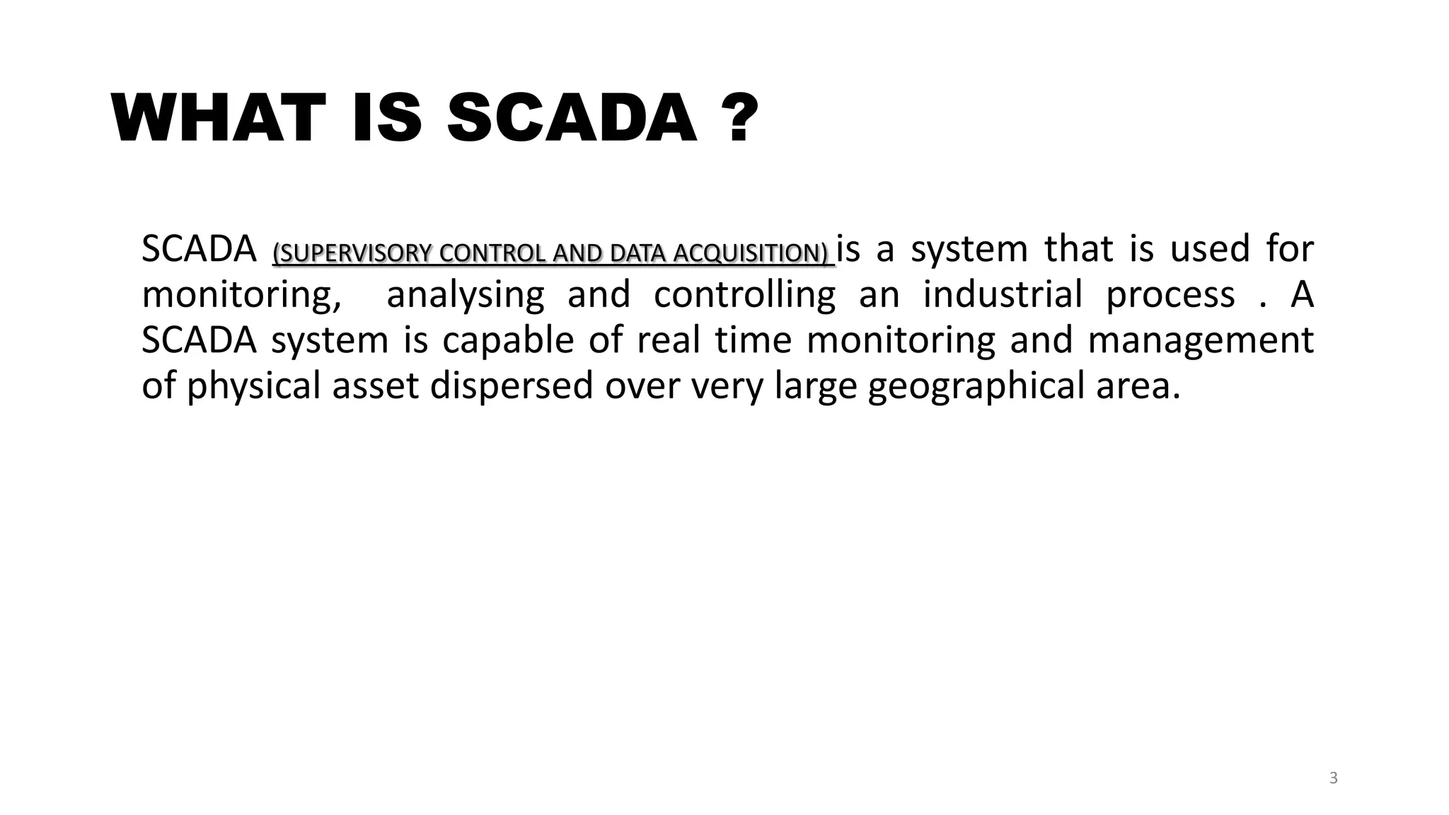 A presentation on scada system | PDF