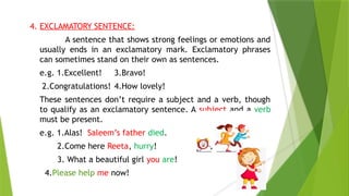 A PRESENTATION ON SENTENCE AND ITS KINDS.pptx