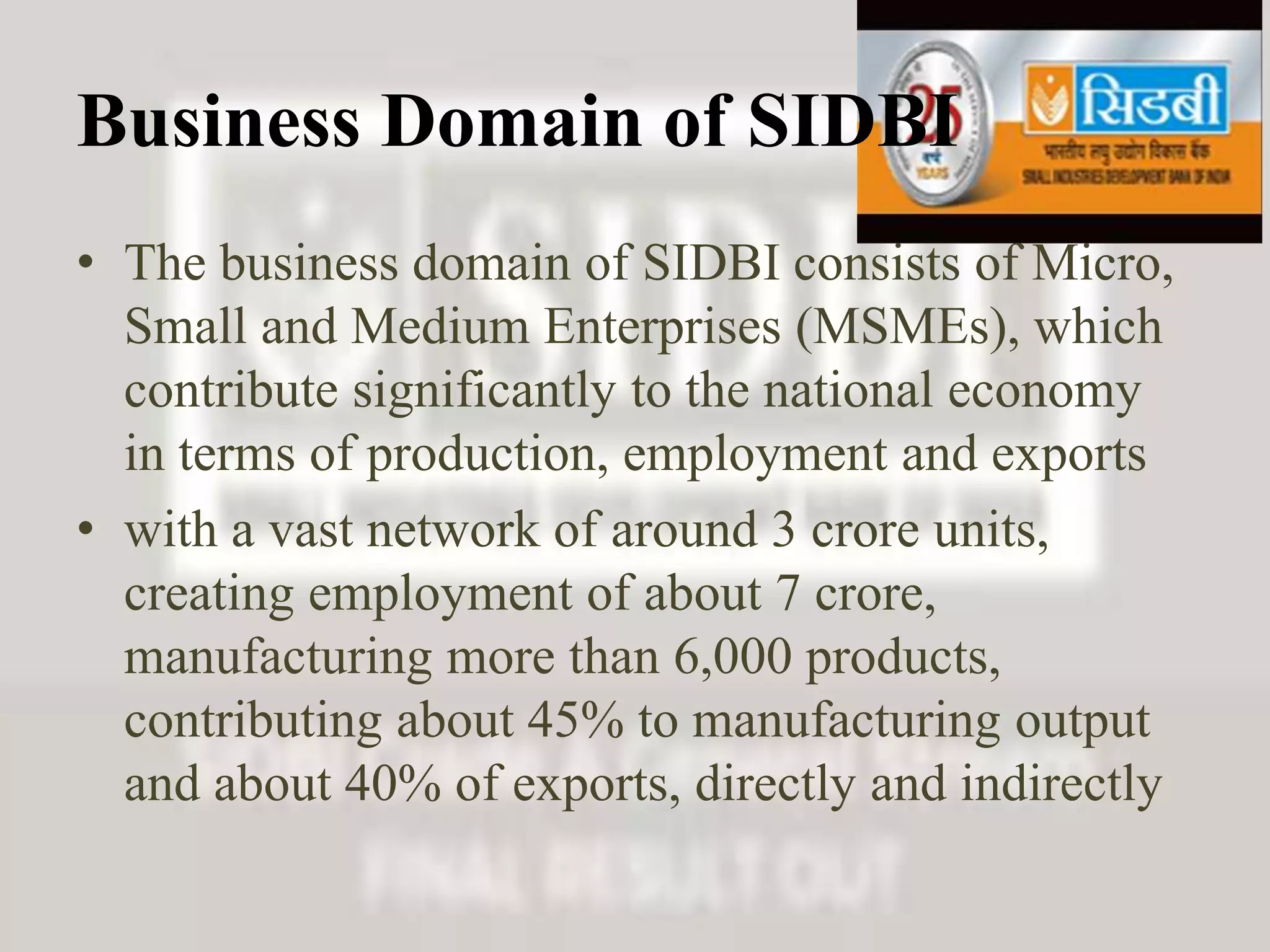 Sidbi an introduction | PPT