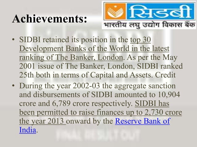 Sidbi an introduction | PPT