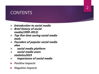 A presentation on social media | PPT