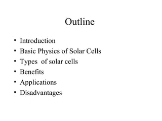 A presentation on solar cells | PPT