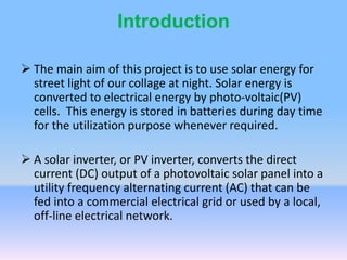 A presentation on solar inverter | PPTX