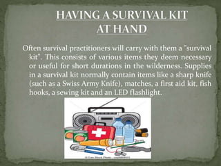A presentation on survival skills | PPTX