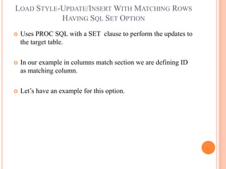 A presentation on table loader transformation | PPTX