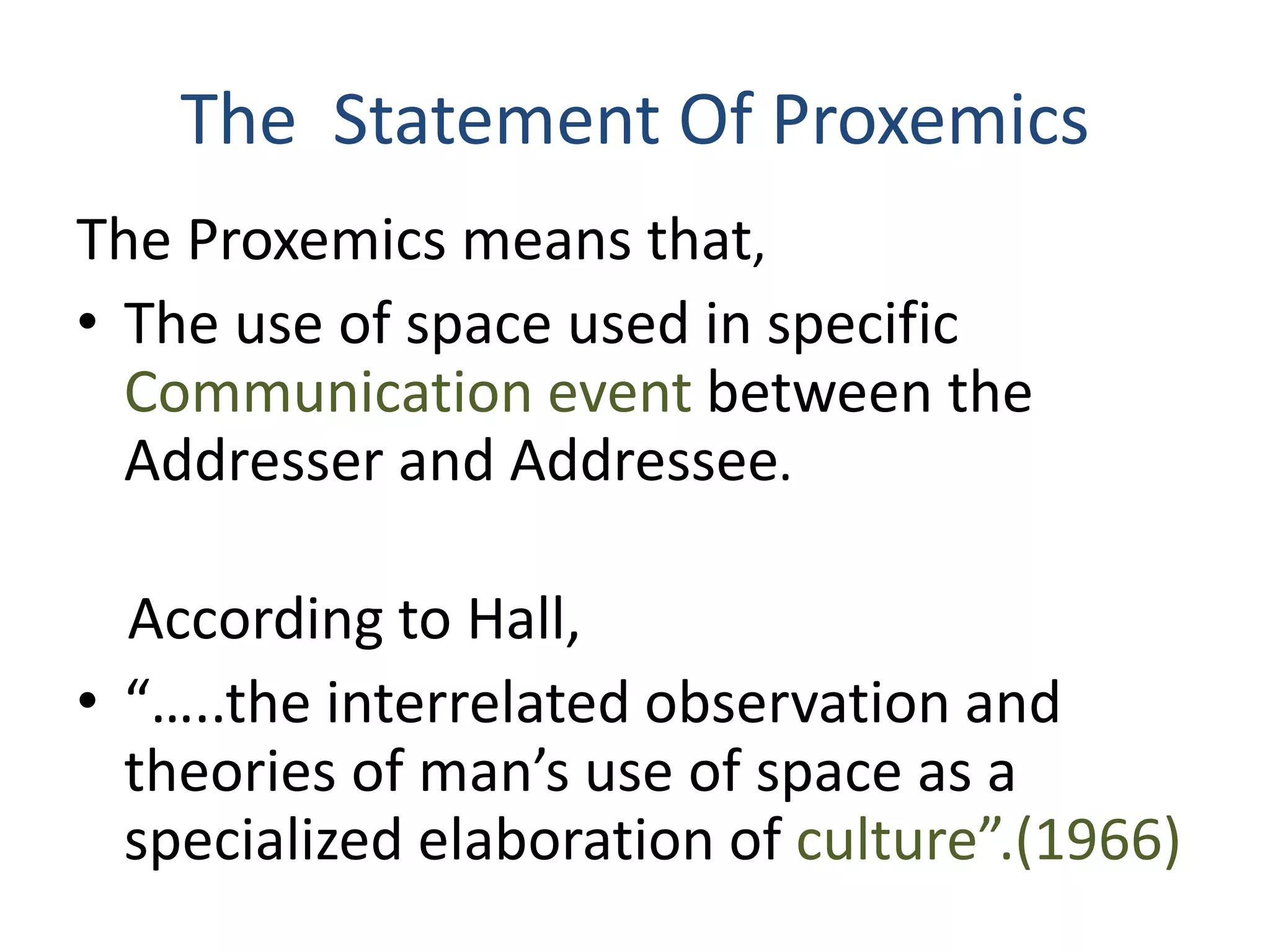 A presentation on ‘the history of proxemics | PPTX