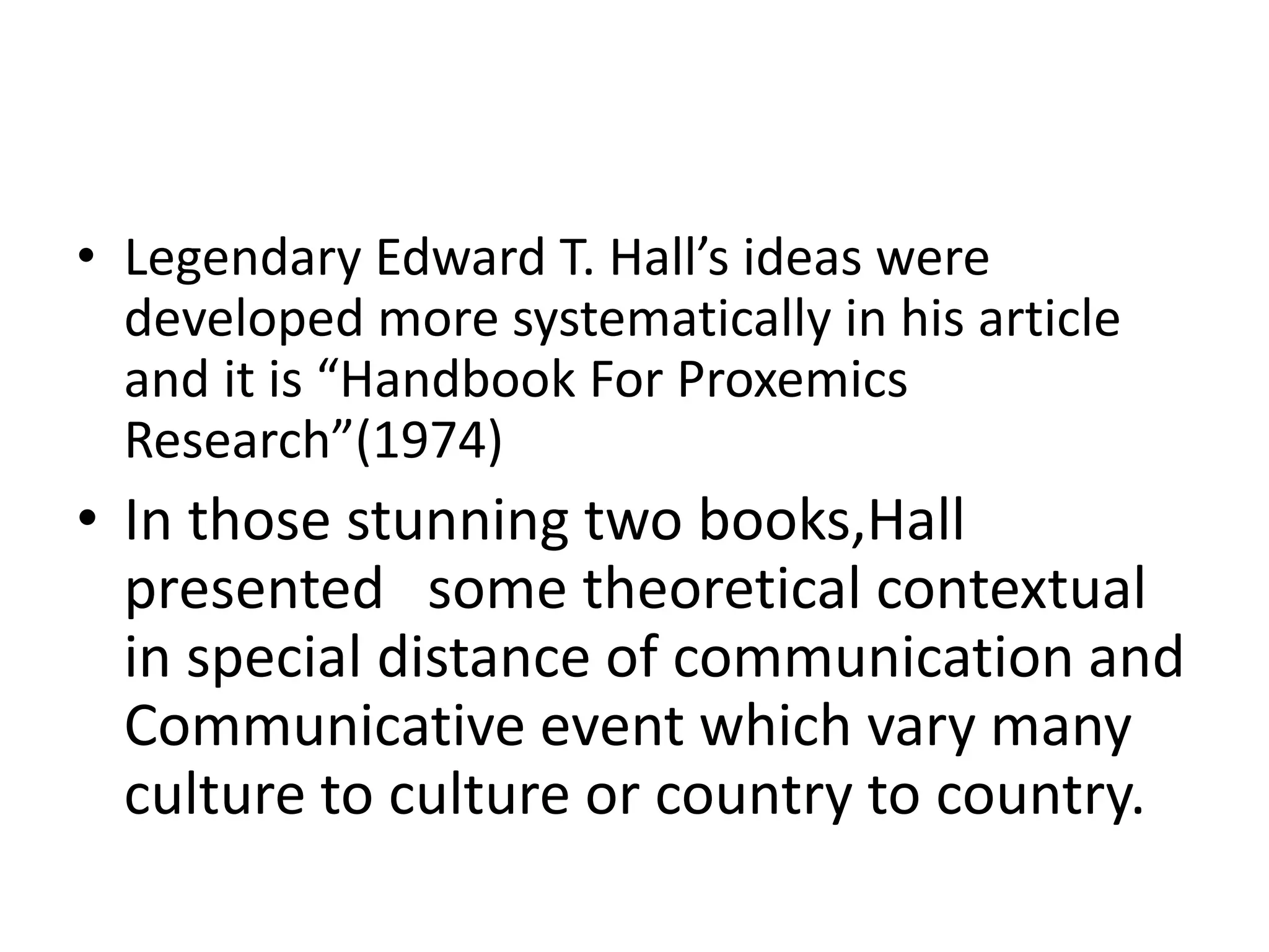 A presentation on ‘the history of proxemics | PPTX