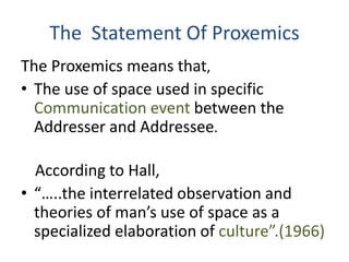 A presentation on ‘the history of proxemics | PPTX