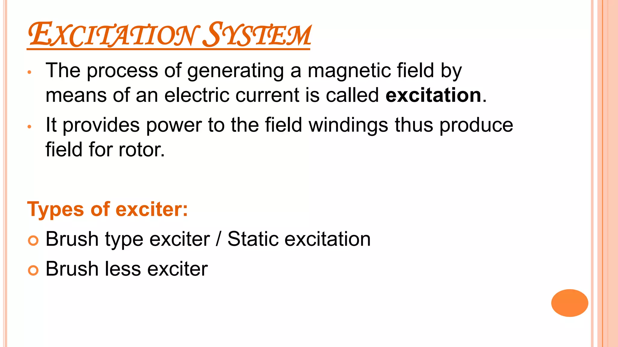 A presentation on turbogenerator and excitor | PPTX