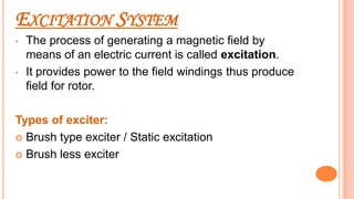 A presentation on turbogenerator and excitor | PPTX