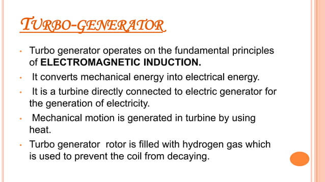 A presentation on turbogenerator and excitor | PPTX | Automotive