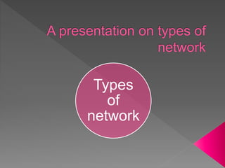 A presentation on types of network | PPTX