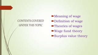 A presentation on wage theories | PPTX | Careers