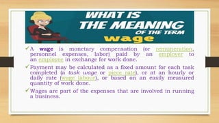 A presentation on wage theories | PPTX | Careers