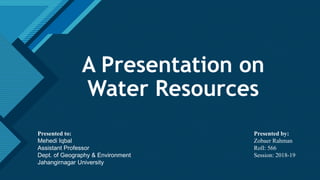 A Presentation on Water Resources.pptx