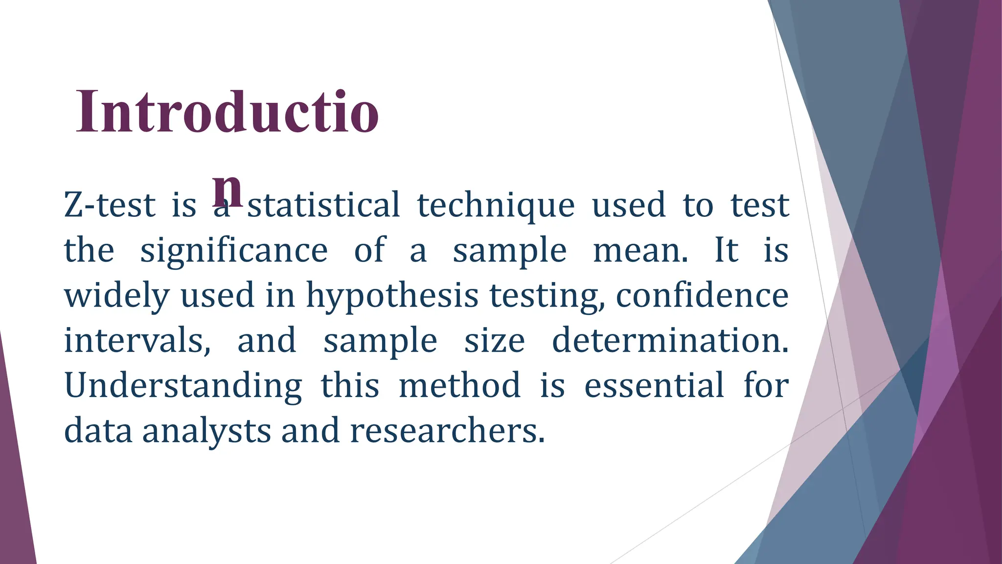 A Presentation on z test for B-Com .pptx