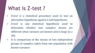A Presentation on z test for B-Com .pptx
