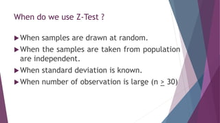A Presentation on z test for B-Com .pptx