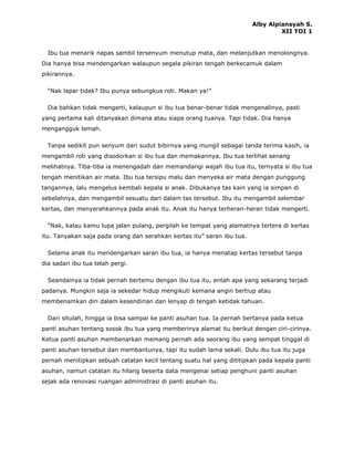 Apresiasi cerpen | DOCX