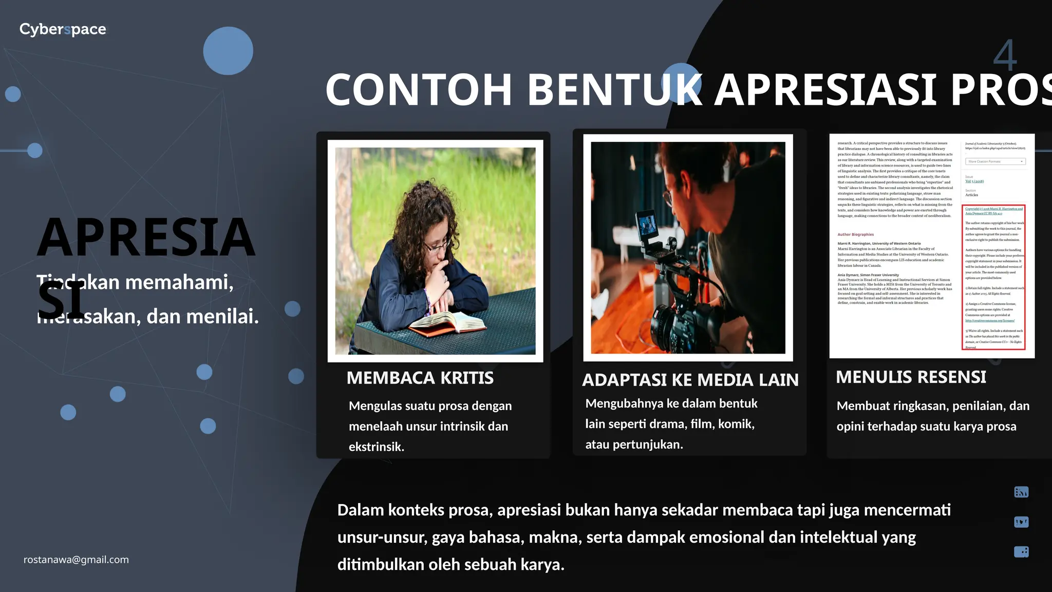 MATERI APRESIASI PROSA UNTUK DOSEN, MAHASISWA, DAN PENGGIAT SASTRA | PPTX